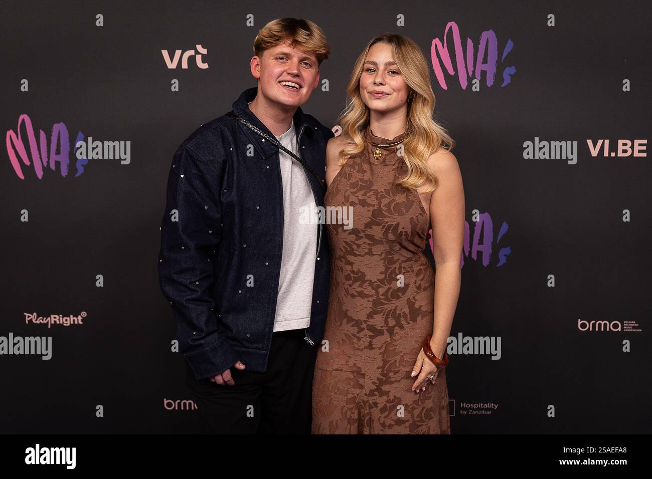 Merksem, Belgium. 29th Jan, 2025. Gerben Tuerlinckx and Influencer ...