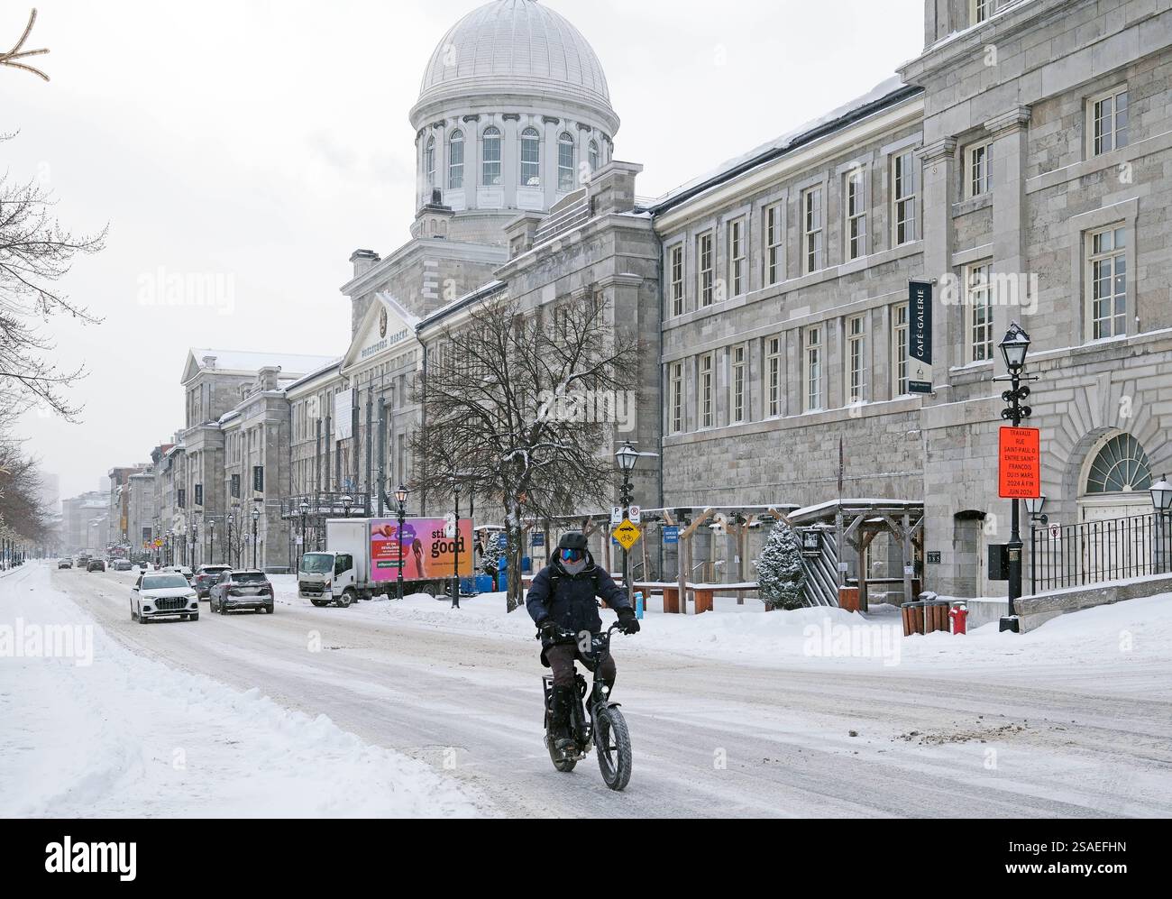 January 29, 2025, Montreal, Quebec, Canada: Views from the streets in Montreal in winter time ...