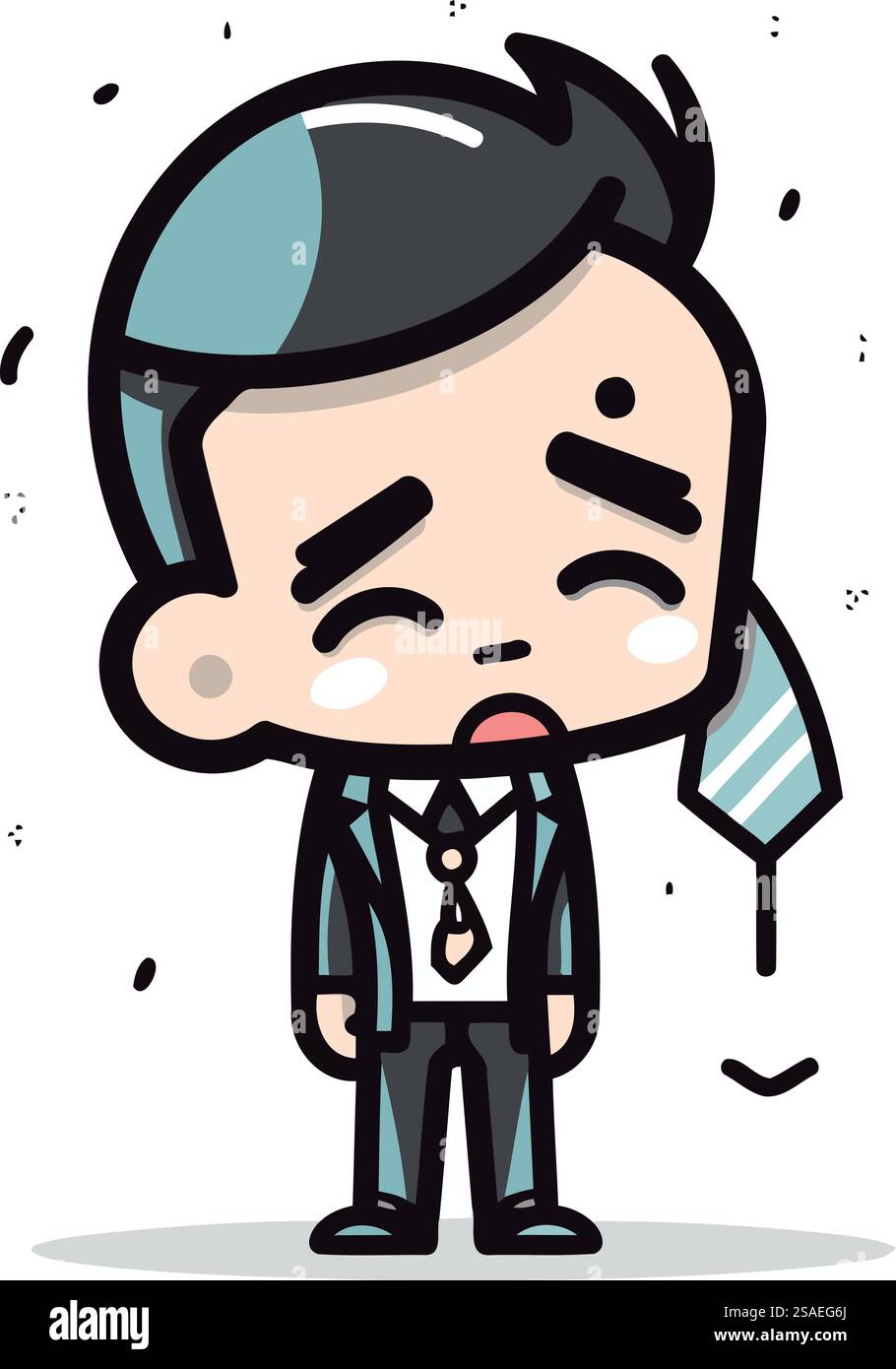 Stressed businessman cartoon character design. Businessman concept ...