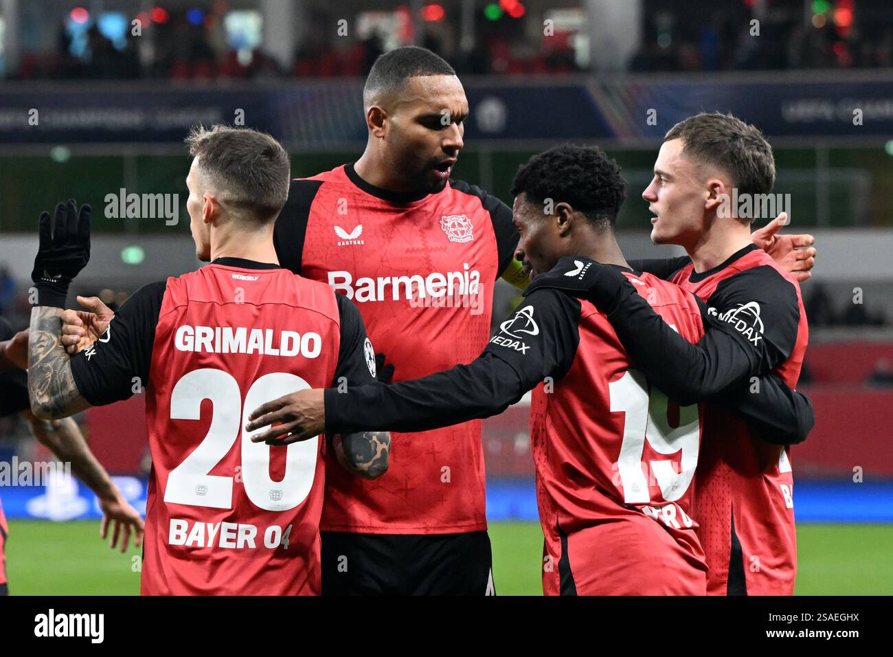 Leverkusen, Germany. 29th Jan, 2025. Soccer: Champions League, Bayer Leverkusen - Sparta Prague ...