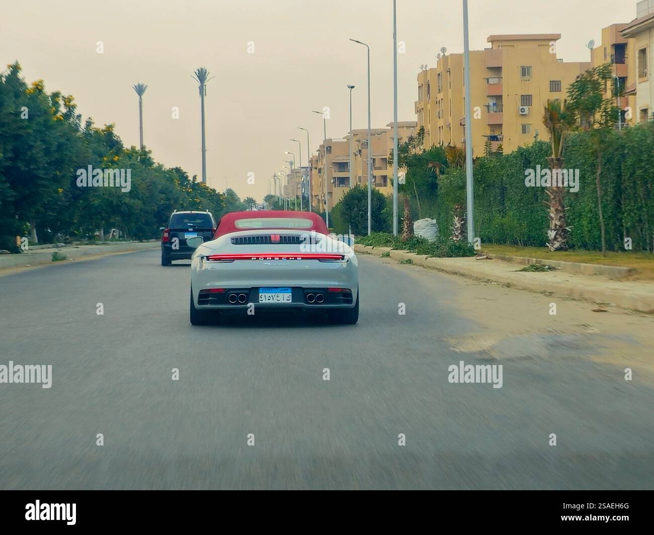 Cairo, Egypt, January 27 2025: Dr. Ing. h.c. F. Porsche AG automobile ...