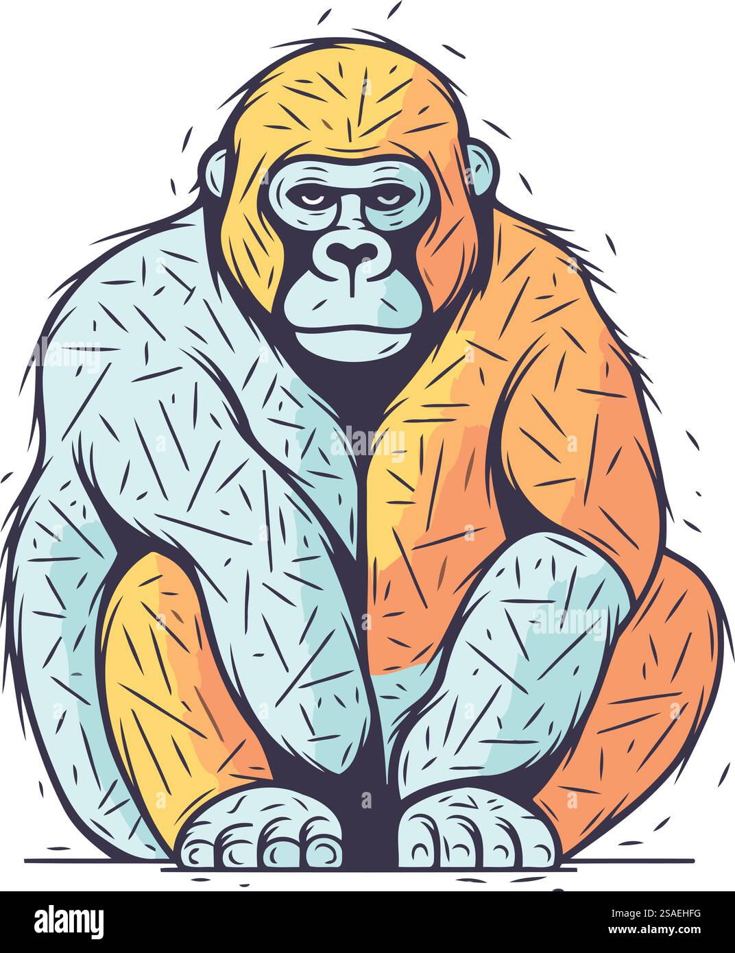 Ape drawing hi-res stock photography and images - Alamy