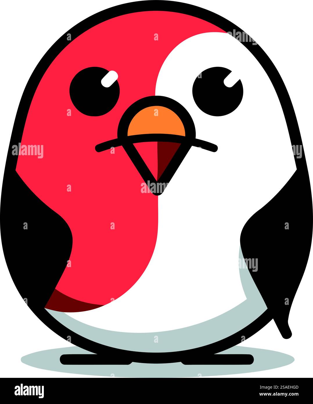 cute christmas robin cartoon character vector illustration eps 10 Stock ...