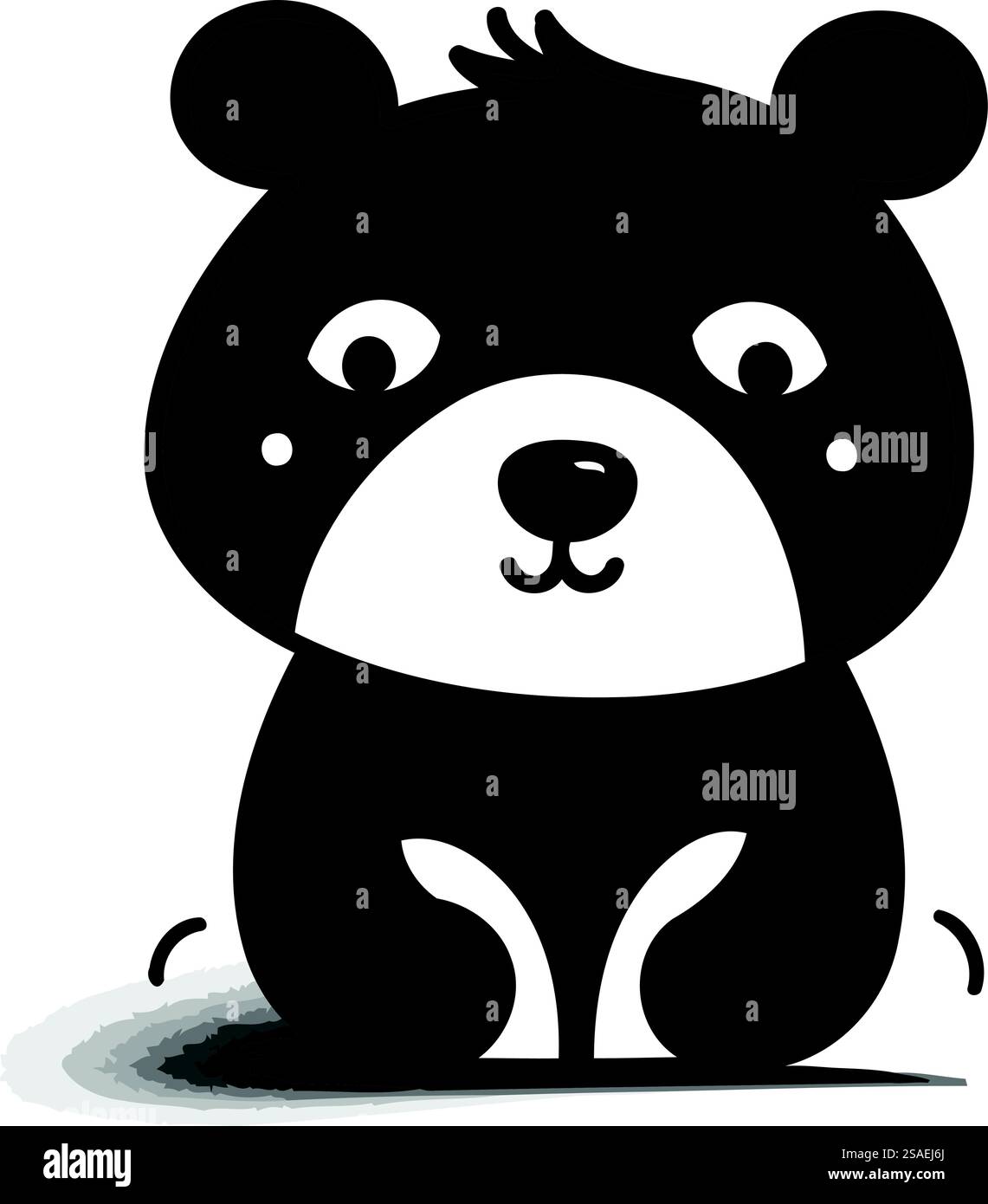 Cute cartoon bear. Vector illustration isolated on a white background ...