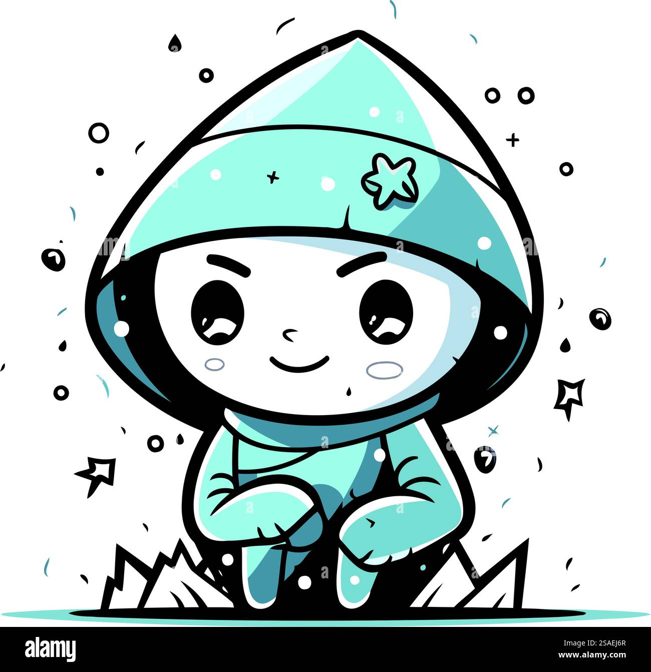 Cute astronaut in space suit. Vector illustration. Cartoon character ...