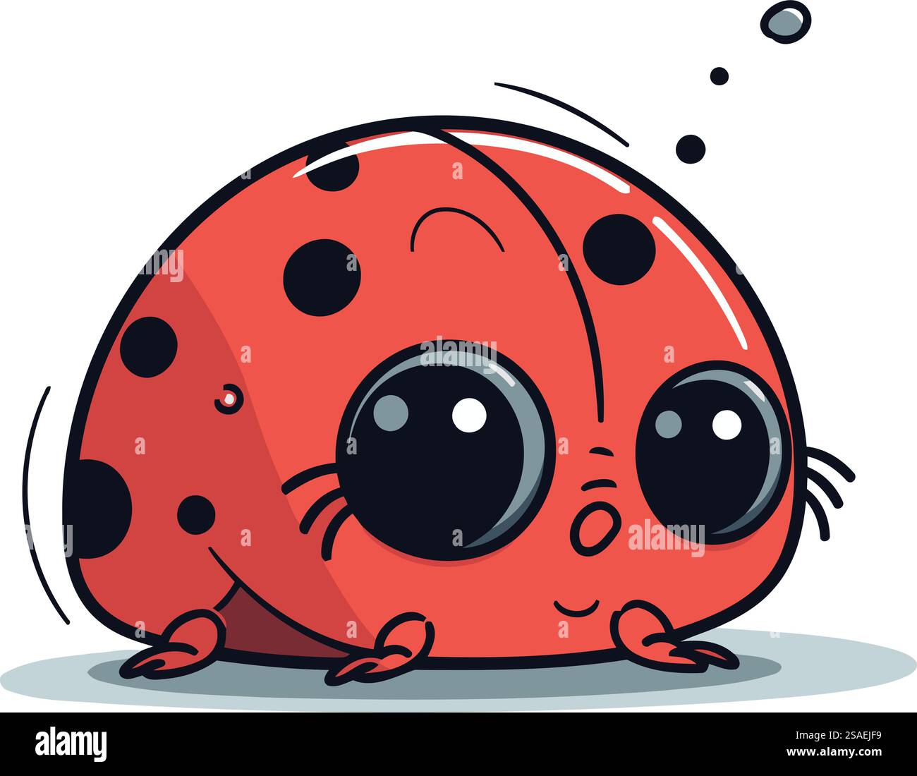 Cute little ladybug. Vector illustration. Isolated on white background ...