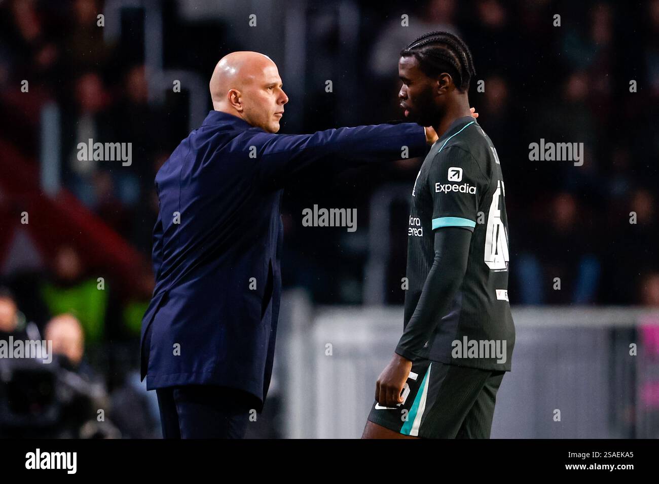 EINDHOVEN, NETHERLANDS - JANUARY 29: Amara Nallo of Liverpool FC ...