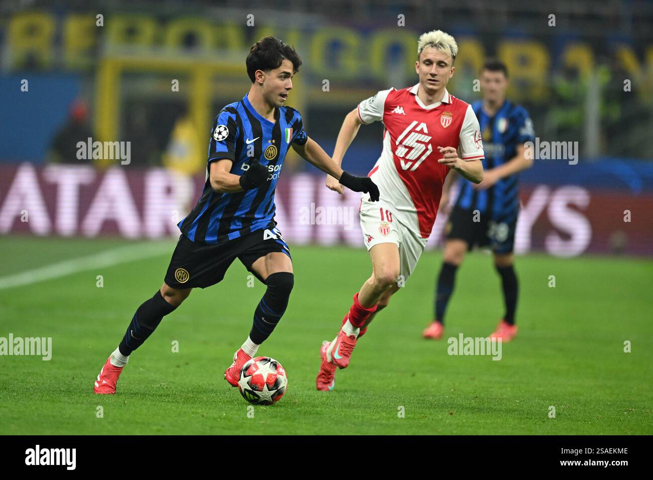 Giacomo De Pieri of FC Inter in action during the UEFA Champions League ...