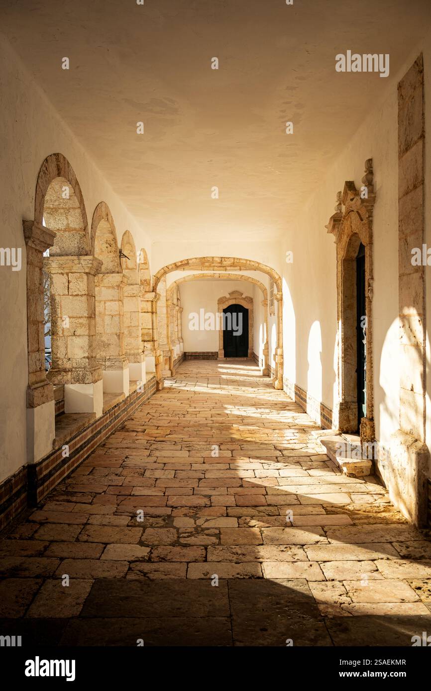 Side passage of an old church Stock Photo - Alamy