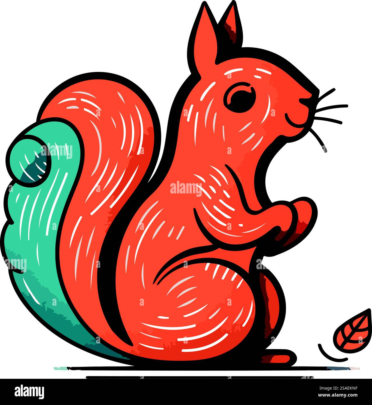Squirrel sitting on a chair. Vector illustration in cartoon style Stock ...