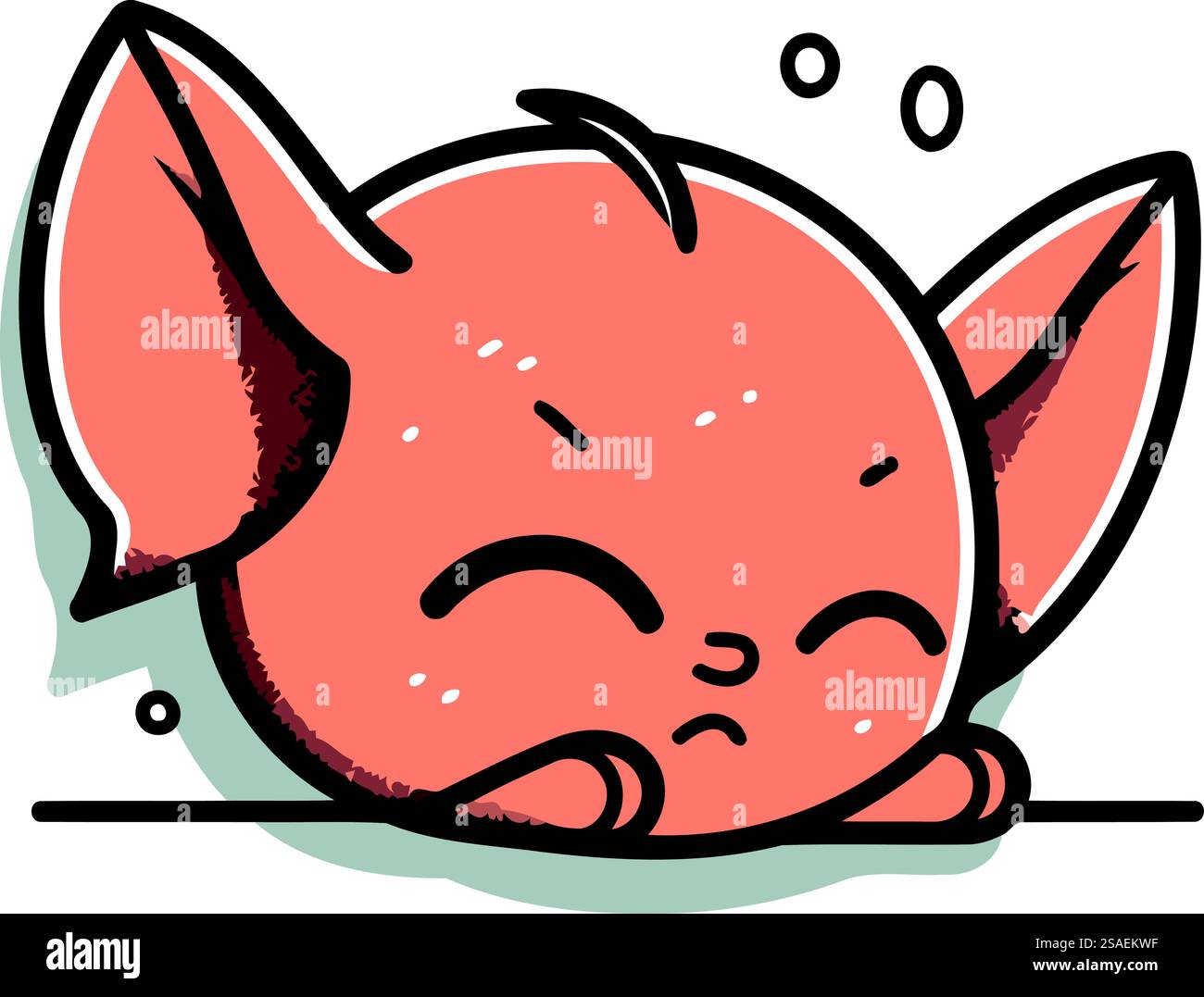 Cute sleeping fox. Vector illustration. Isolated on white background ...