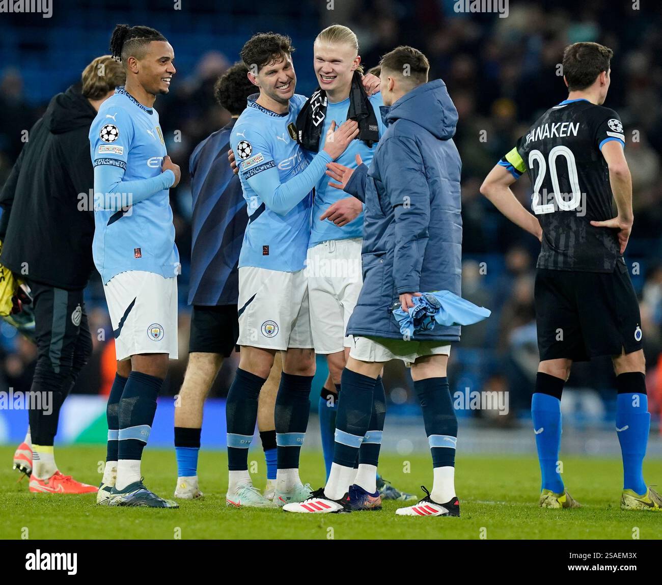 Manchester, UK. 29th Jan, 2025. Manchester City's John Stones with ...