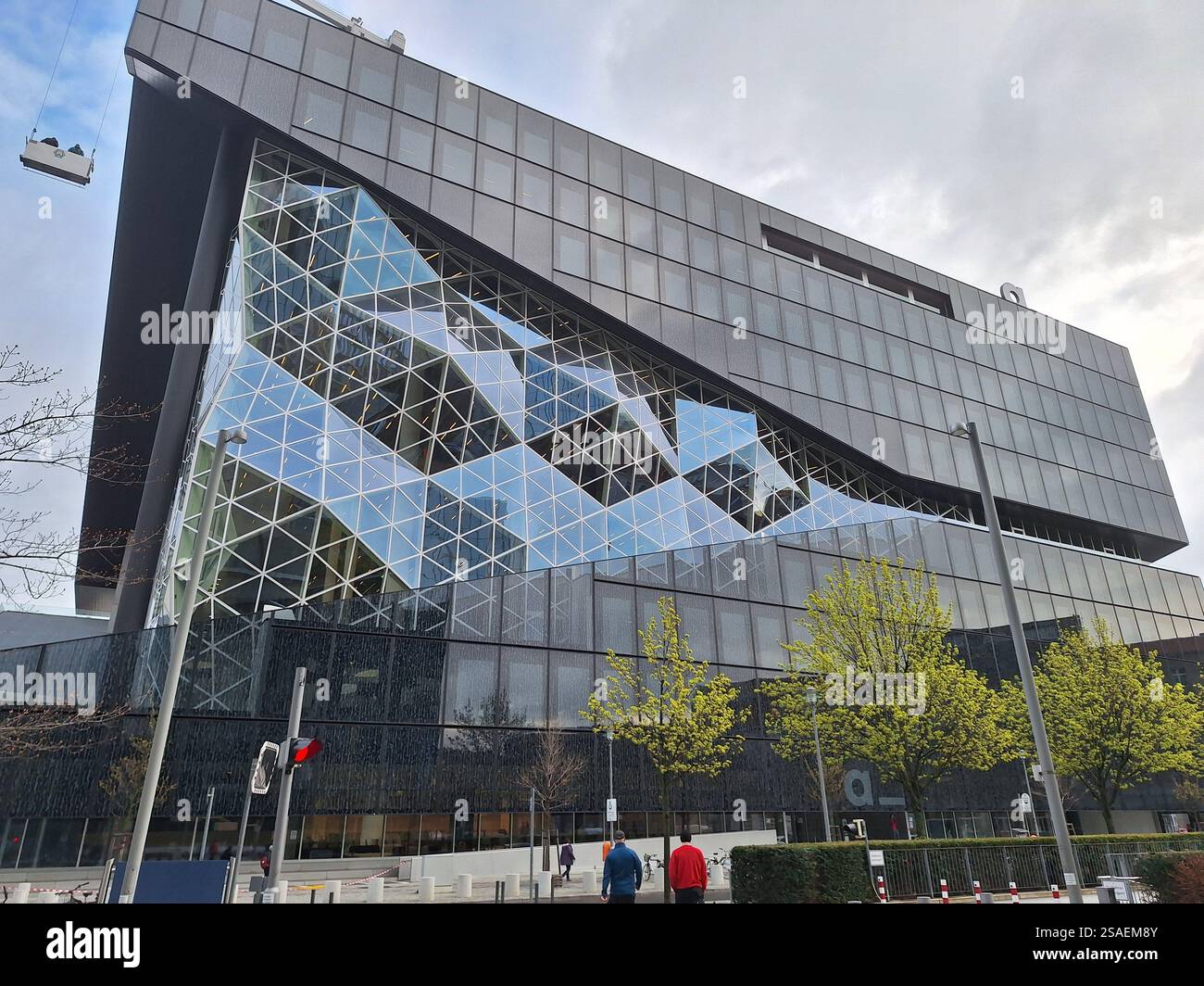 The modern architecture facade of the Axel Springer Neubau new building ...