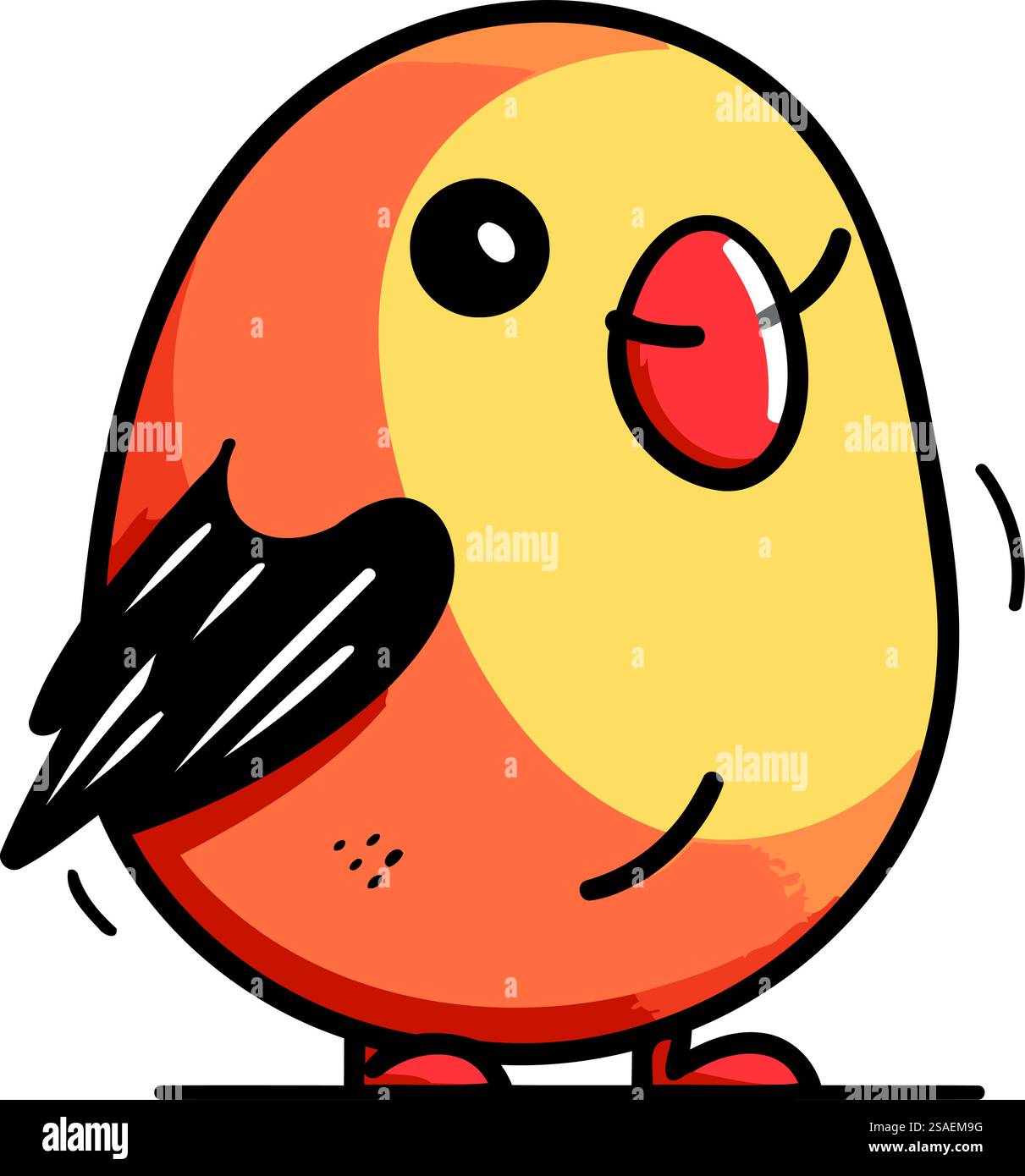 Cute little bird. Vector illustration of a cute little bird Stock ...