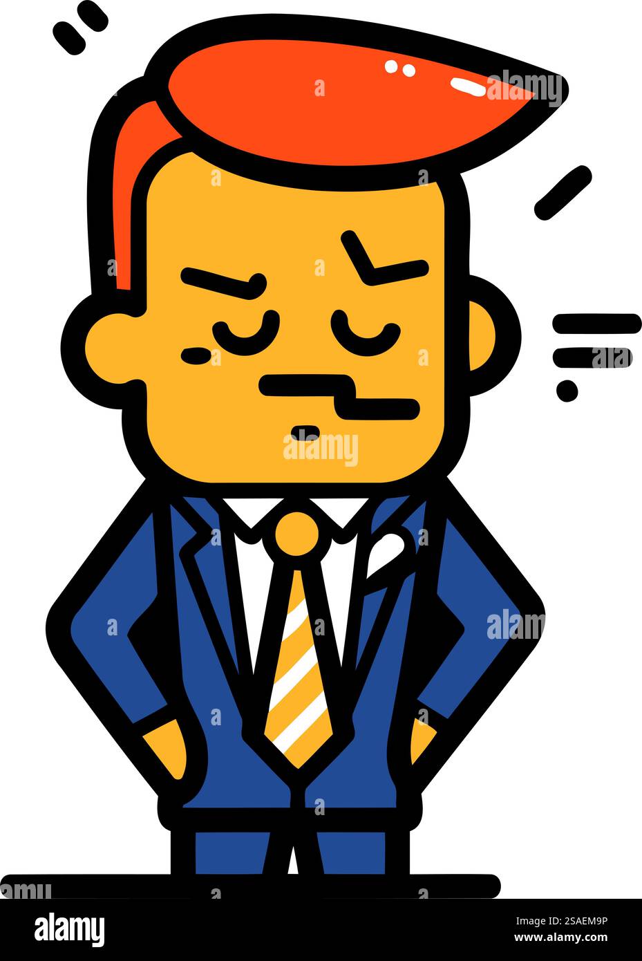 Businessman feeling tired. exhausted. exhausted. exhausted. Vector ...