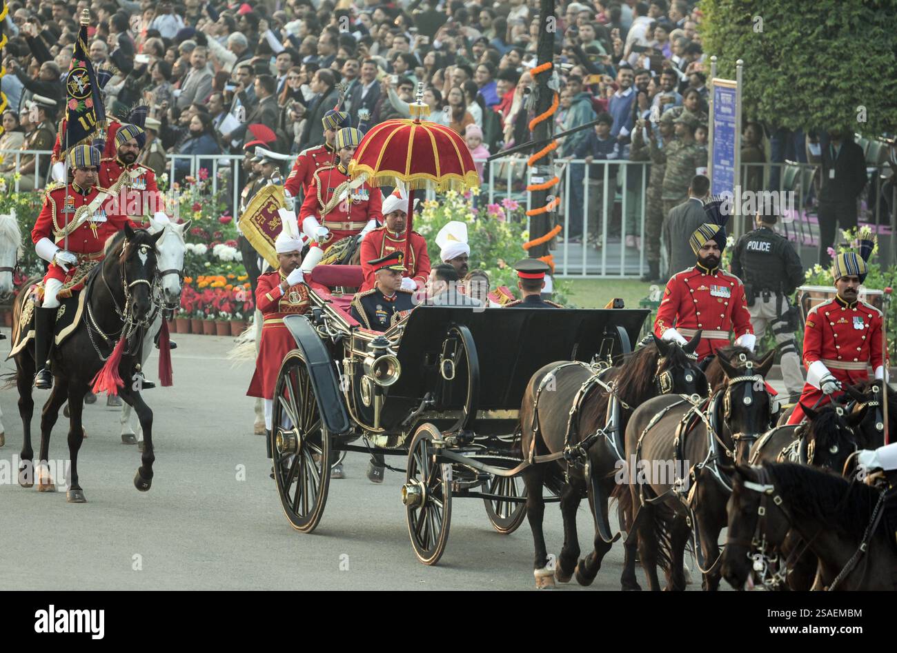 NEW DELHI, INDIA - JANUARY 29: Convoy of President of India Droupadi ...