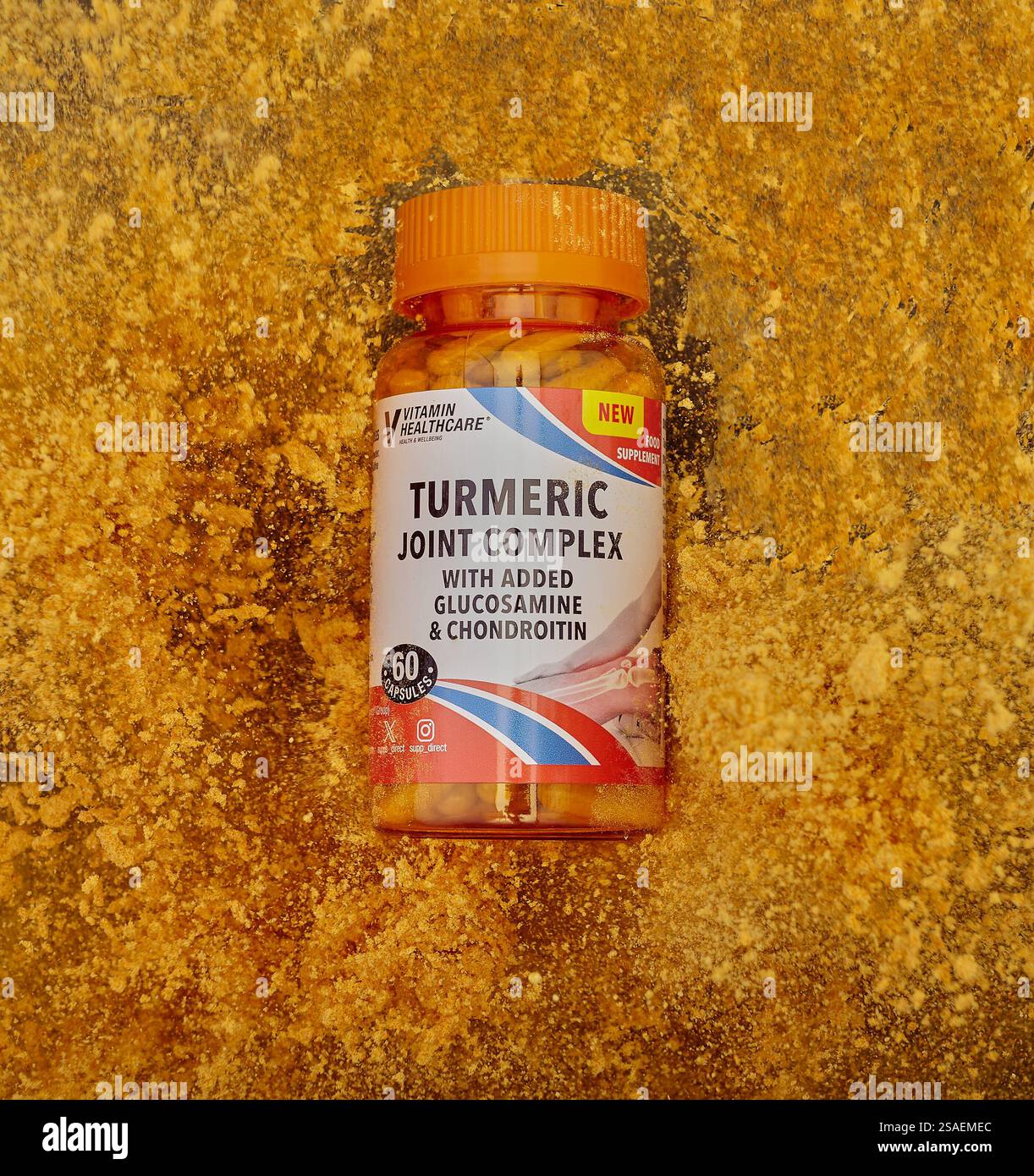 Turmeric vitamin label hi-res stock photography and images - Alamy