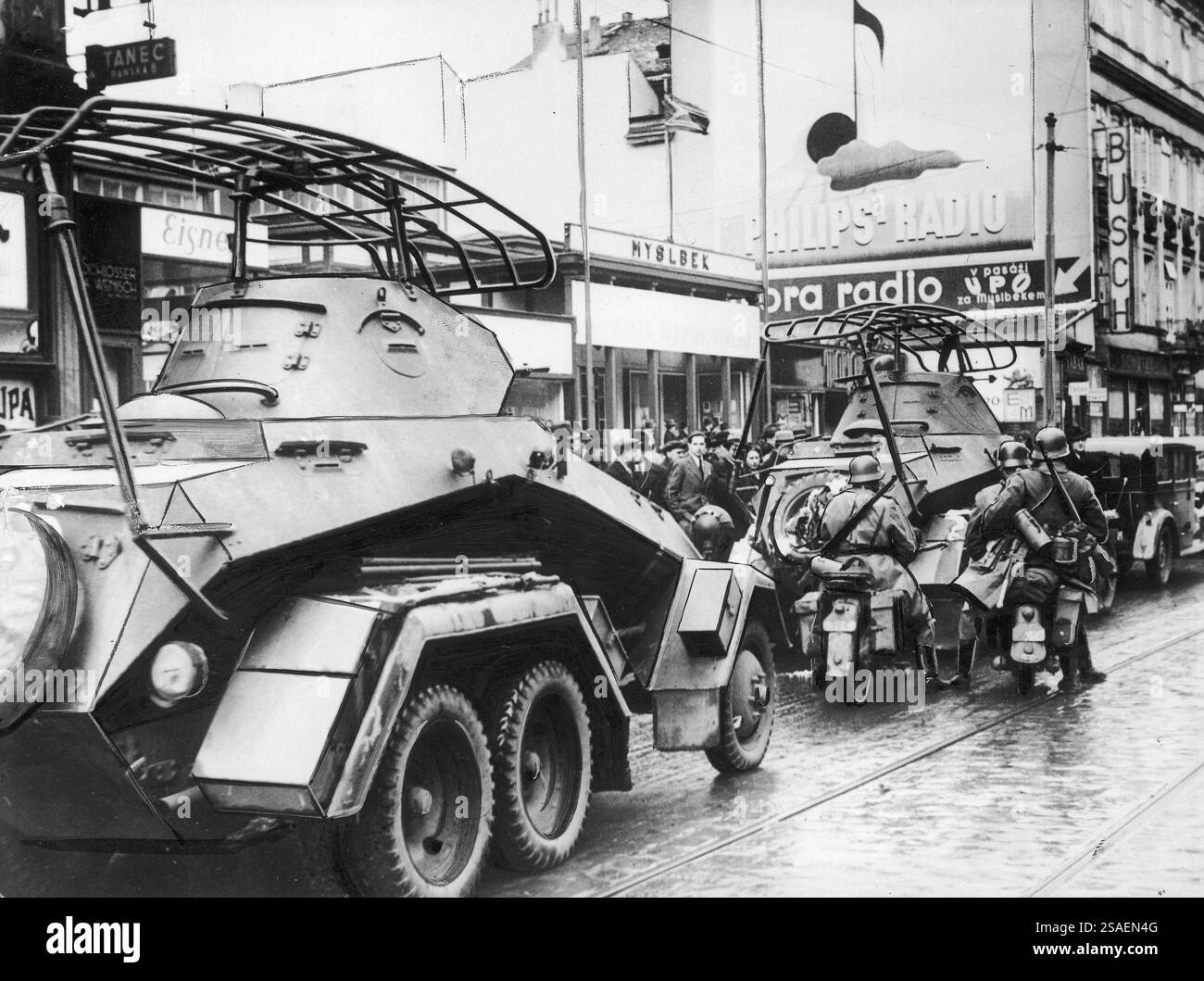The Germans enter Prague Czechoslovakia, at the start of World War Two ...