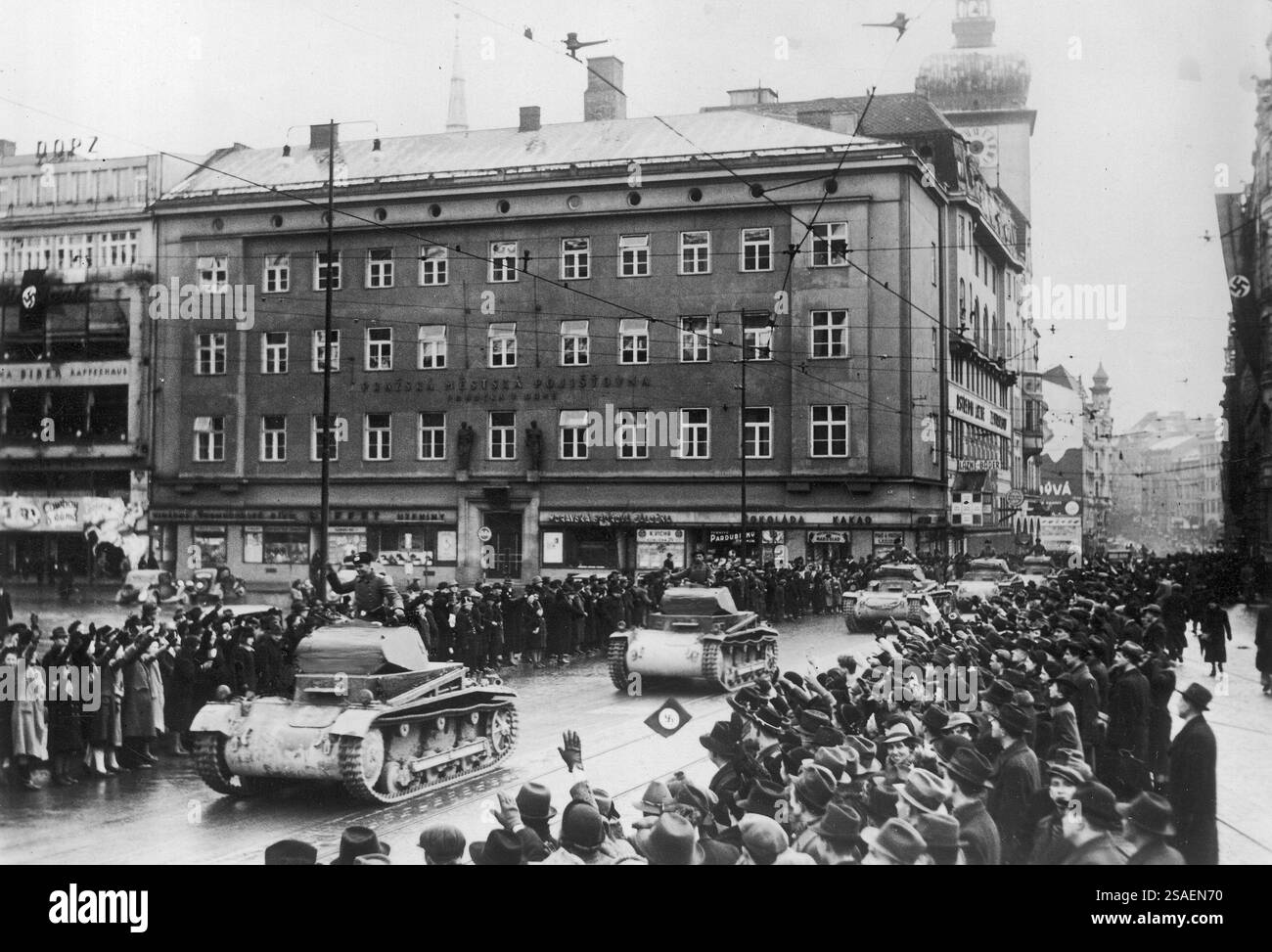 The Germans enter Prague Czechoslovakia, at the start of World War Two ...