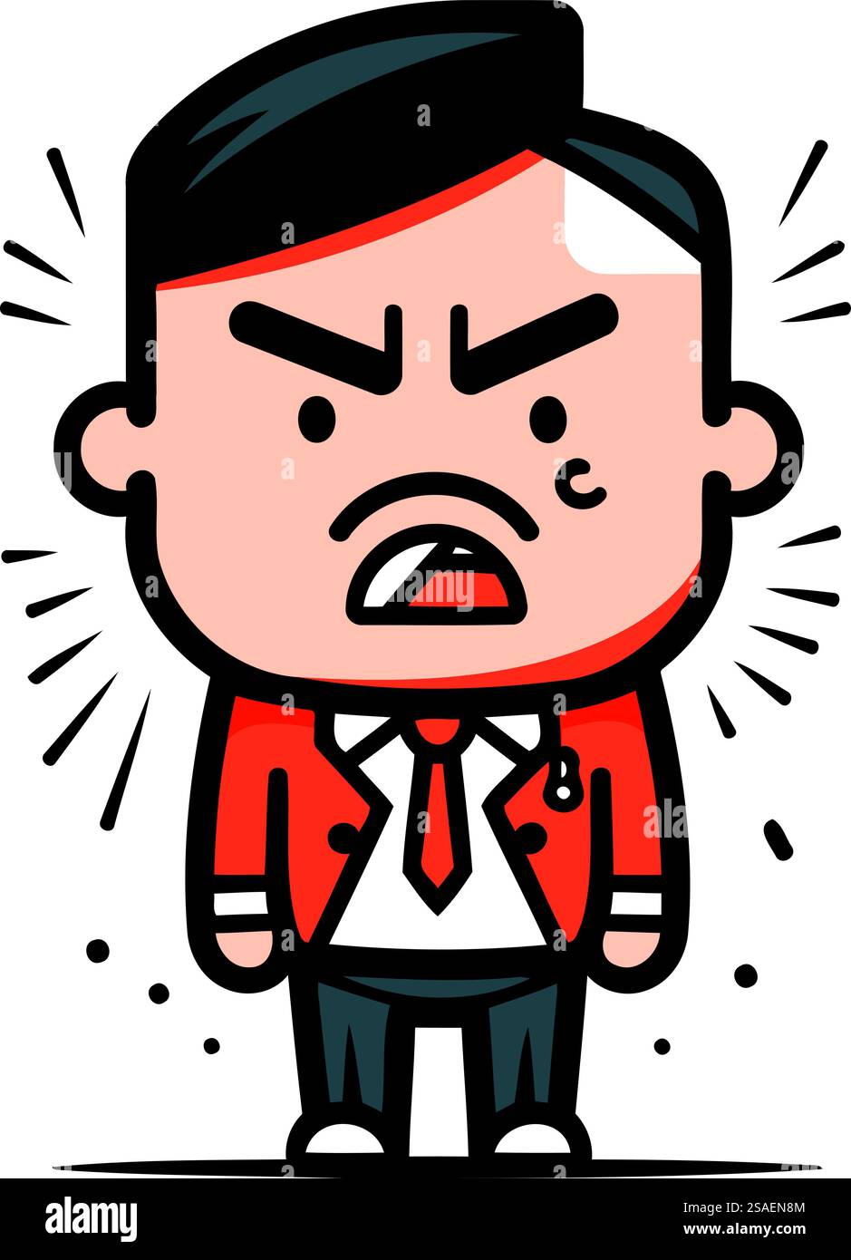 Angry boss Vector Cartoon Illustration Stock Vector Image & Art - Alamy