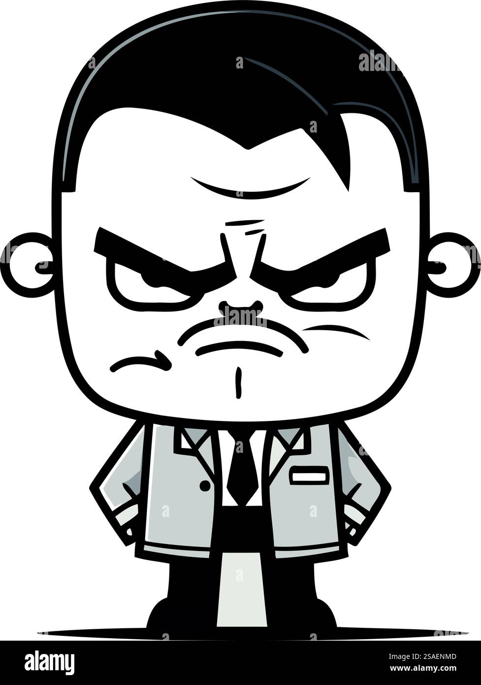 Angry Businessman Cartoon Mascot Character Vector Illustration Stock ...