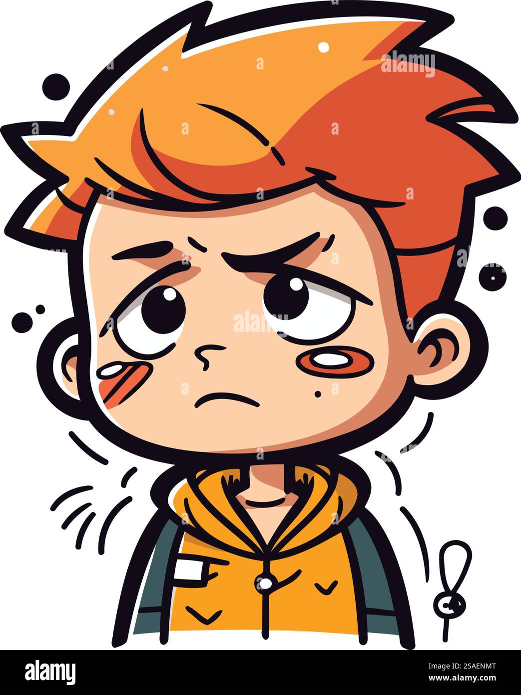 Angry Teenager Crying Cartoon Vector Illustration Stock Vector Image ...