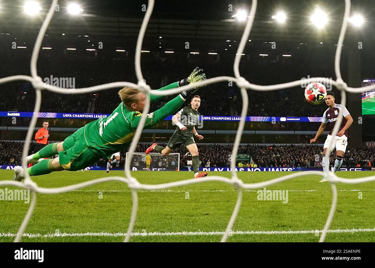 Aston Villa's Ollie Watkins scores their side's third goal of the game ...