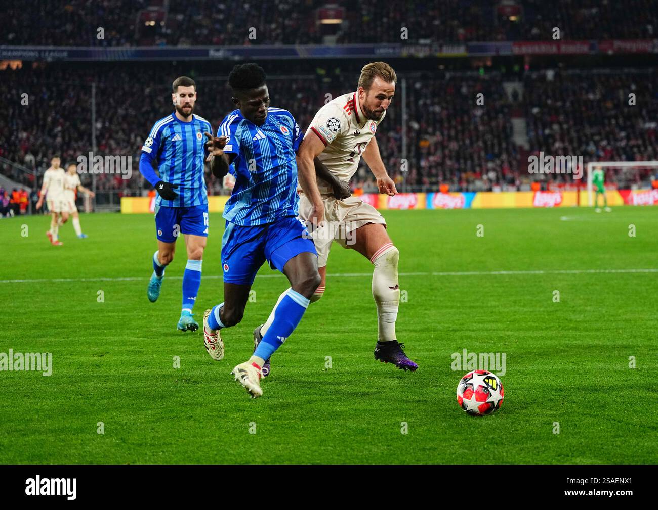 Allianz Arena, Munich, Germany. 29th Jan, 2025. Sharani Zuberu (Slovan ...