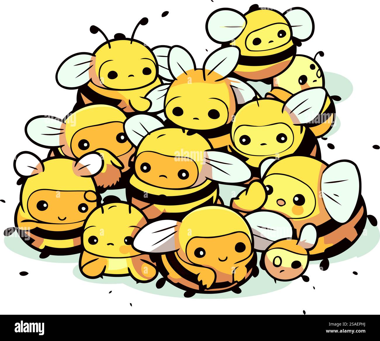 Bumblebee on white Stock Vector Images - Alamy