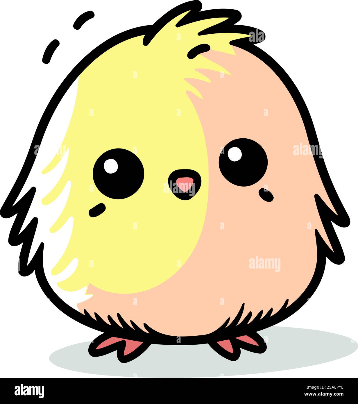 Cute chick cartoon vector illustration. Cute little chick isolated on ...