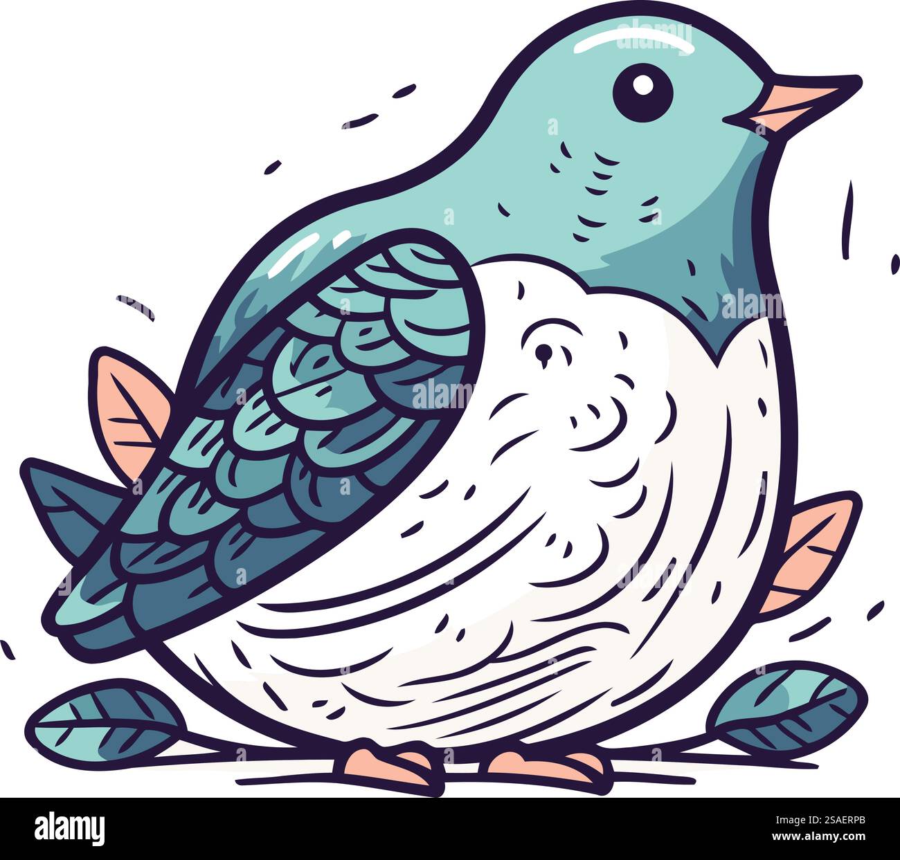 Pigeon vector illustration. Hand drawn doodle bird Stock Vector Image ...