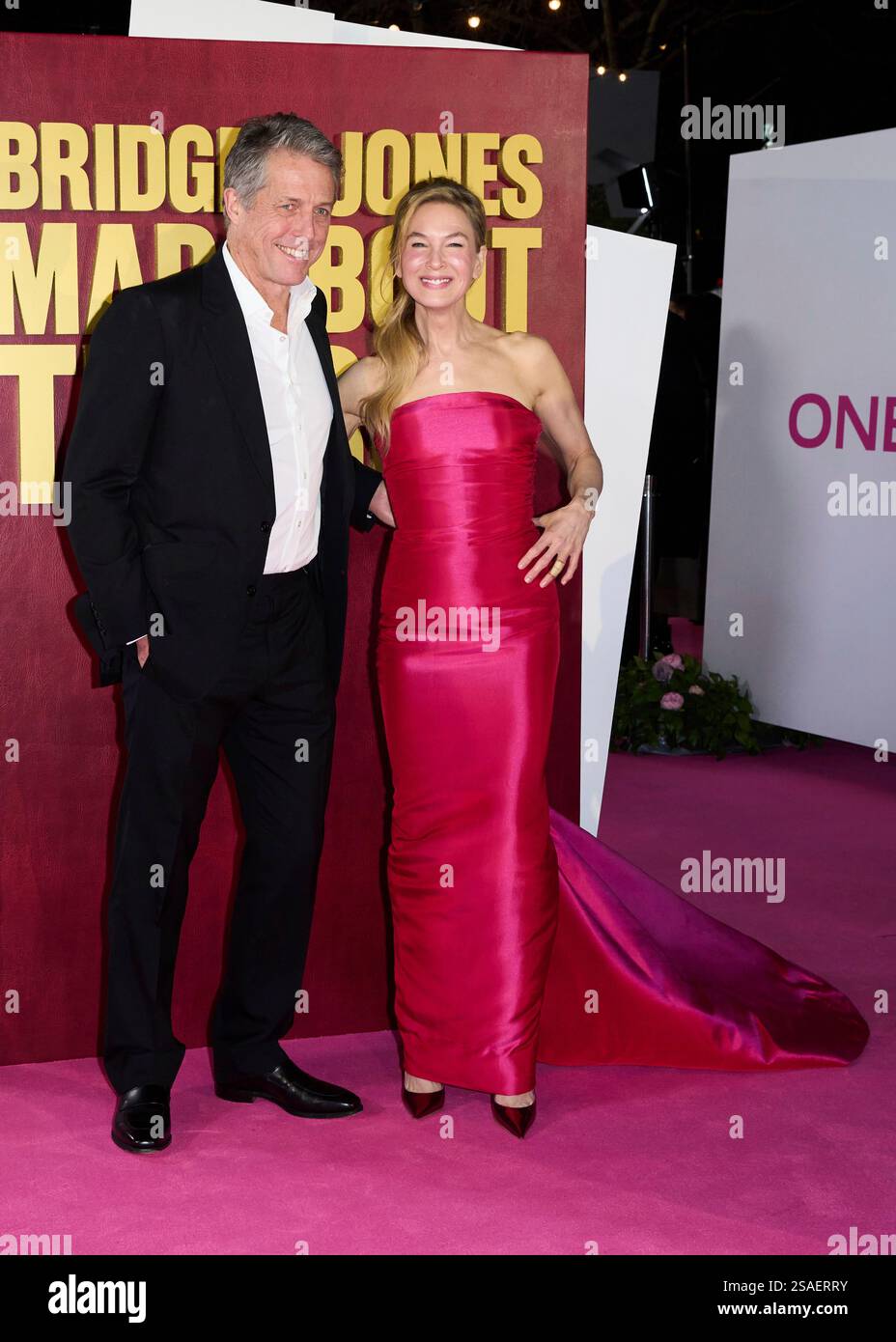 Hugh Grant, left, and Renee Zellweger pose for photographers upon arrival at the World premiere ...