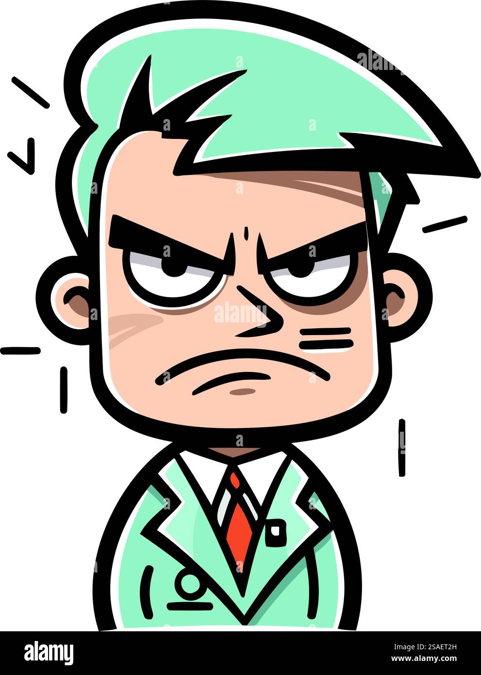 Angry Doctor Retro Cartoon Vector Illustration Stock Vector Image & Art ...