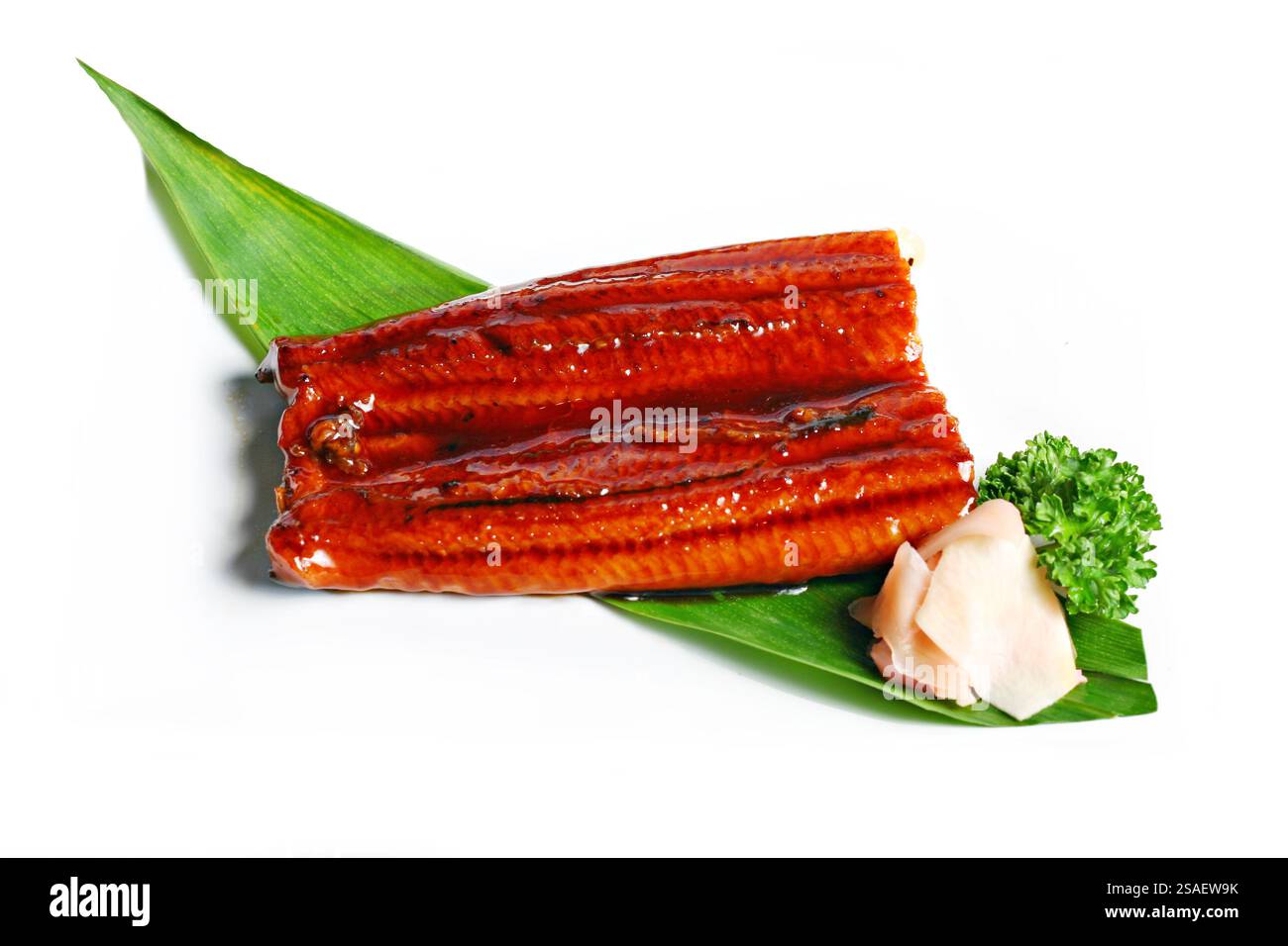 Unagi Kabayaki, Broiled Eel with sweet soy sauce Japanese foods style on white background Stock ...