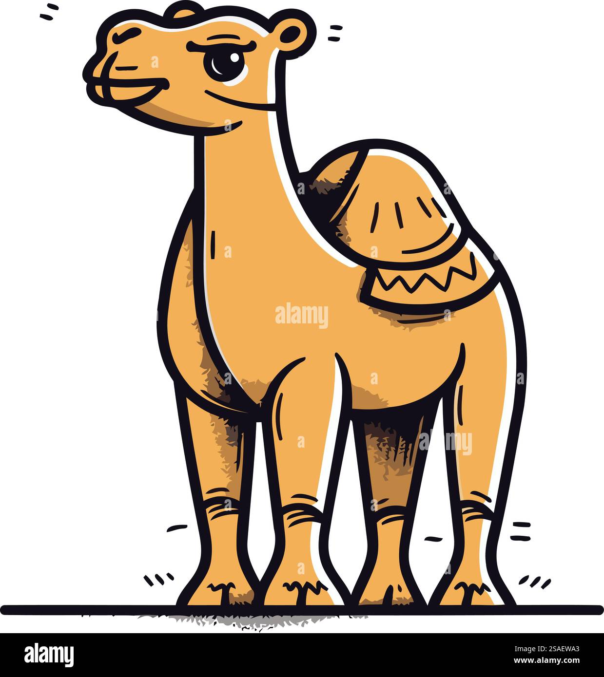 Camel. Vector illustration of a camel on a white background Stock ...