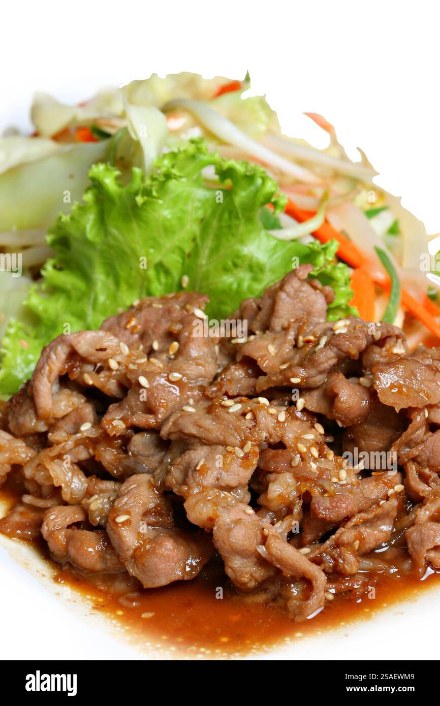 Beef Yakiniku, Japanese beef stir-fried yakiniku sauce (Japanese ...