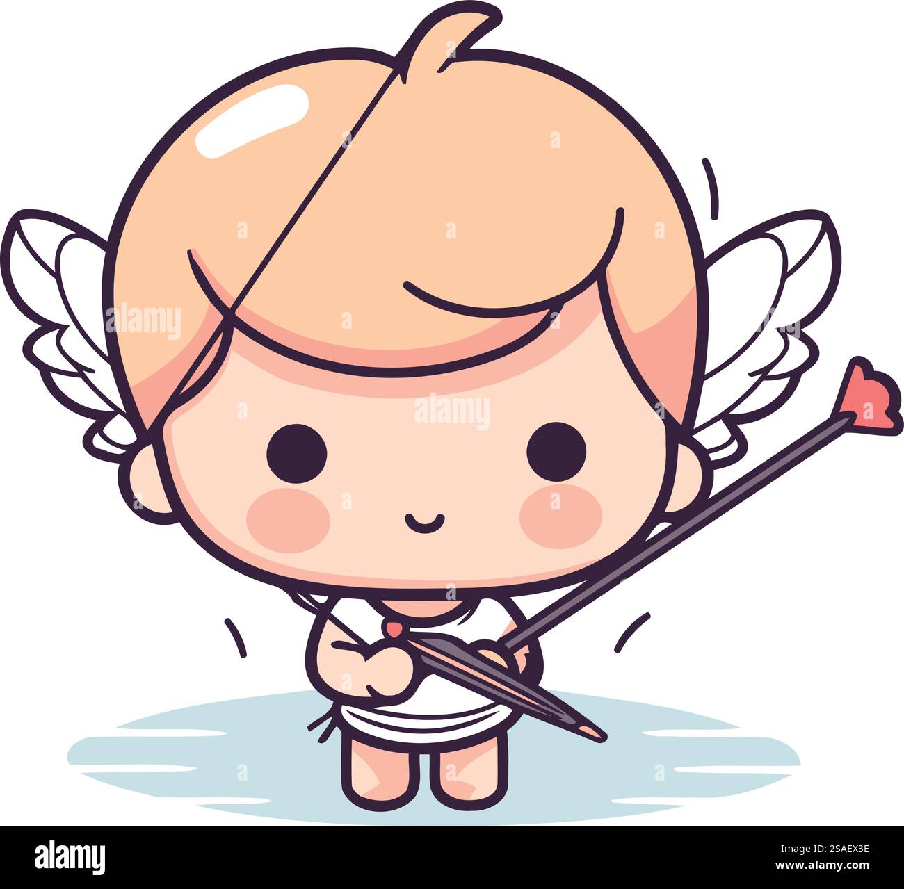 Cupid cartoon character design. Cute cupid vector illustration Stock ...