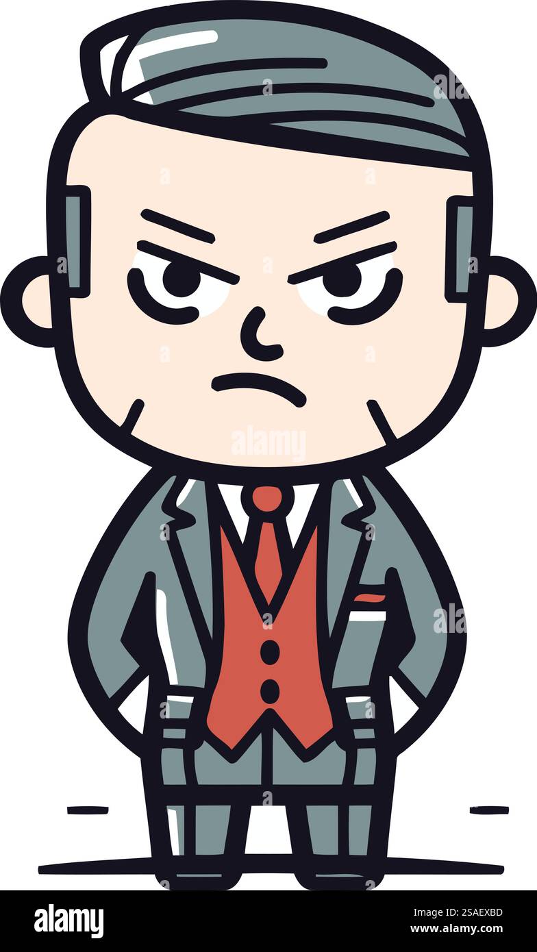 Angry Businessman Cartoon Vector Illustration Stock Vector Image & Art ...