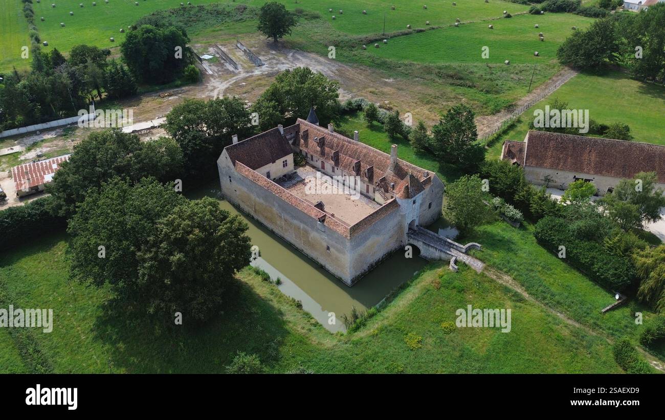 drone photo Assay castle france europe Stock Photo - Alamy