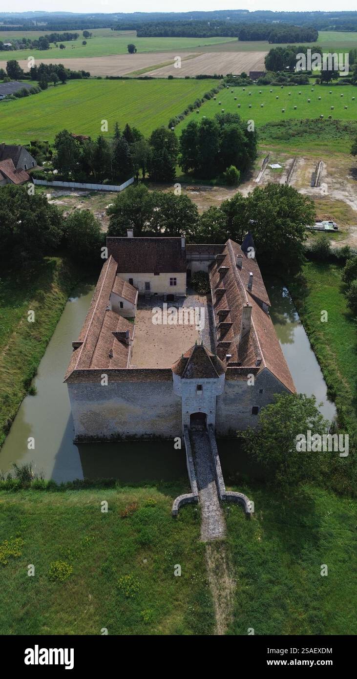 drone photo Assay castle france europe Stock Photo - Alamy
