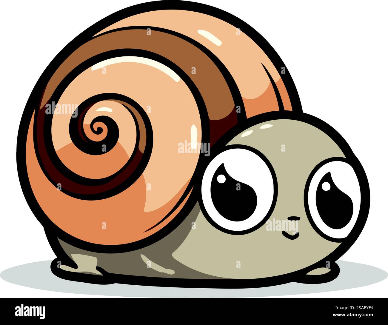 Cute Snail Cartoon Mascot Character Vector Illustration Stock Vector ...