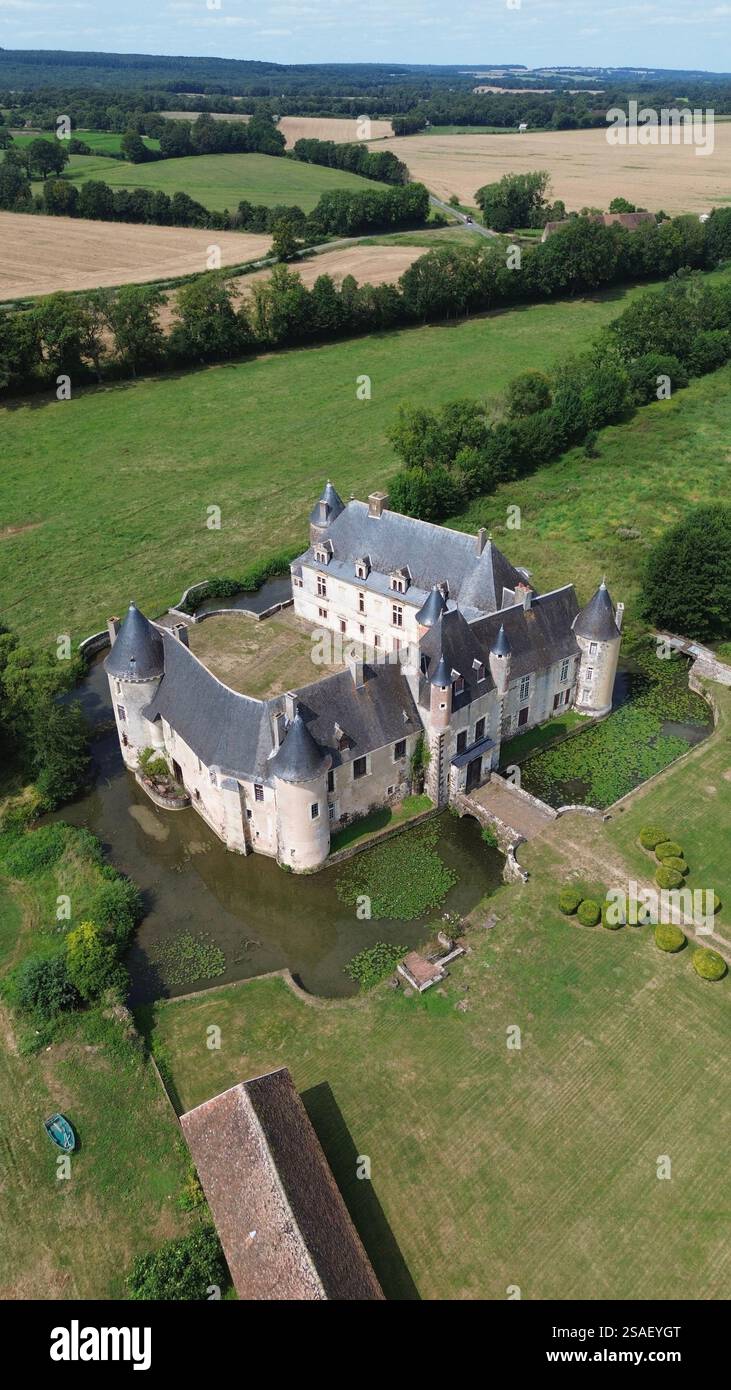 drone photo Boucard castle france europe Stock Photo - Alamy