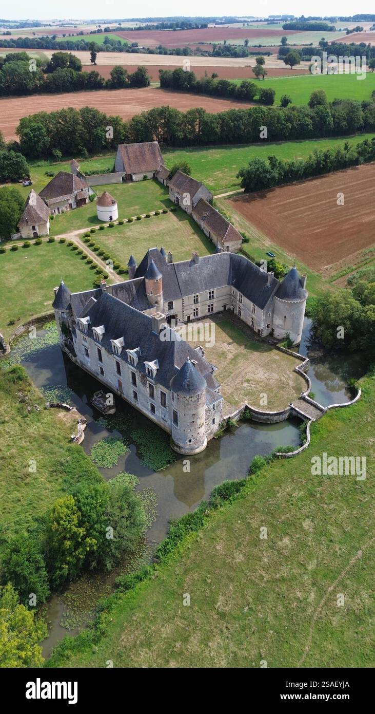 drone photo Boucard castle france europe Stock Photo - Alamy