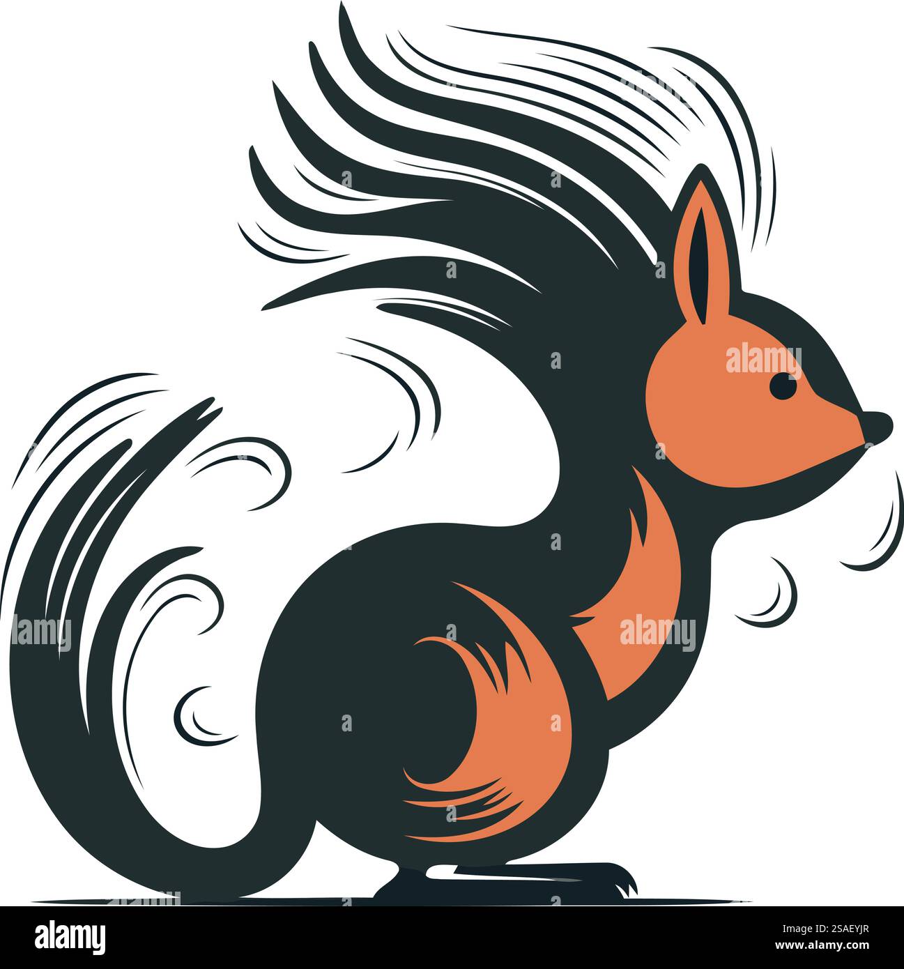 Squirrel vector illustration isolated on white background. Squirrel ...