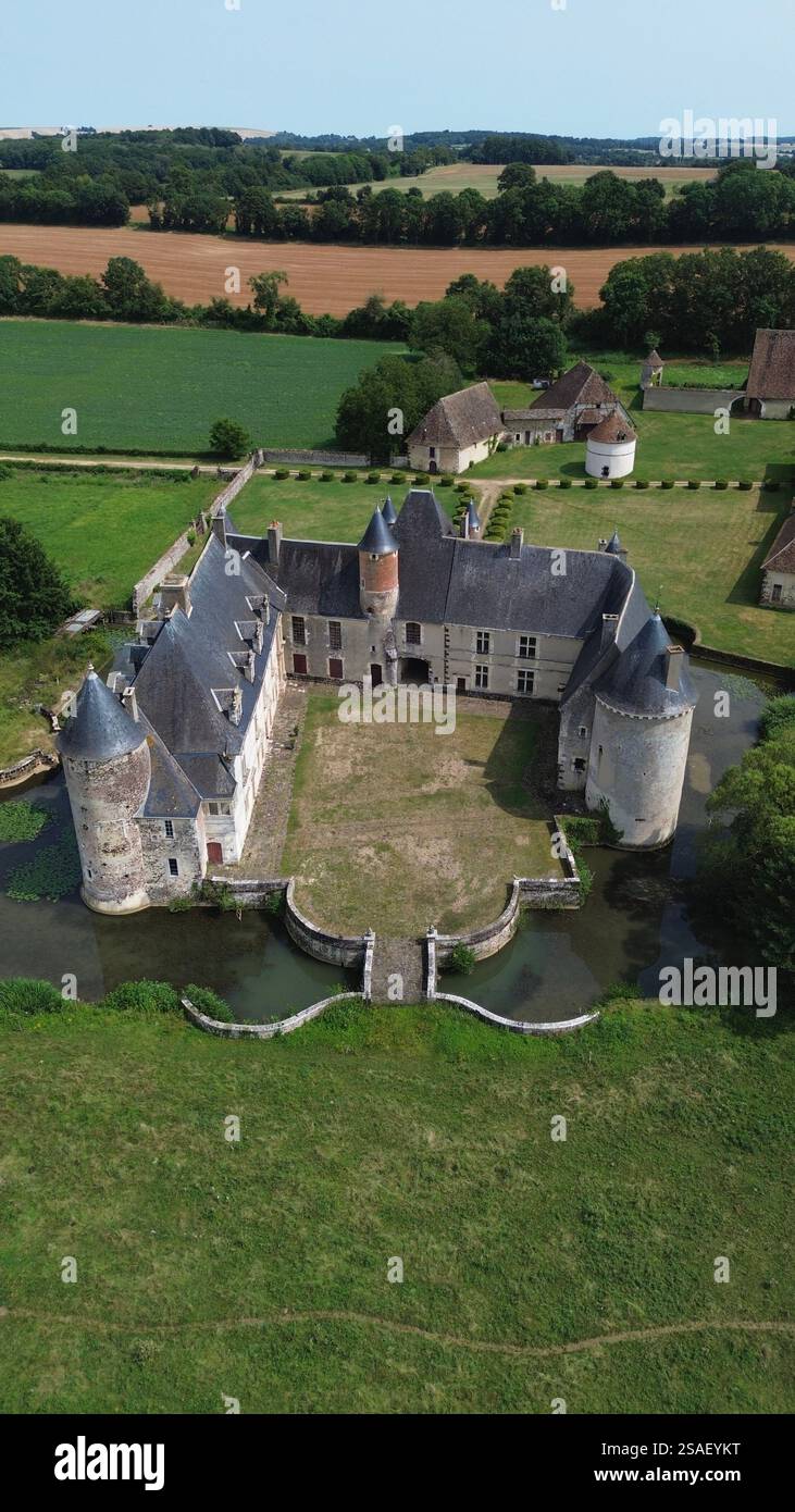 drone photo Boucard castle france europe Stock Photo - Alamy