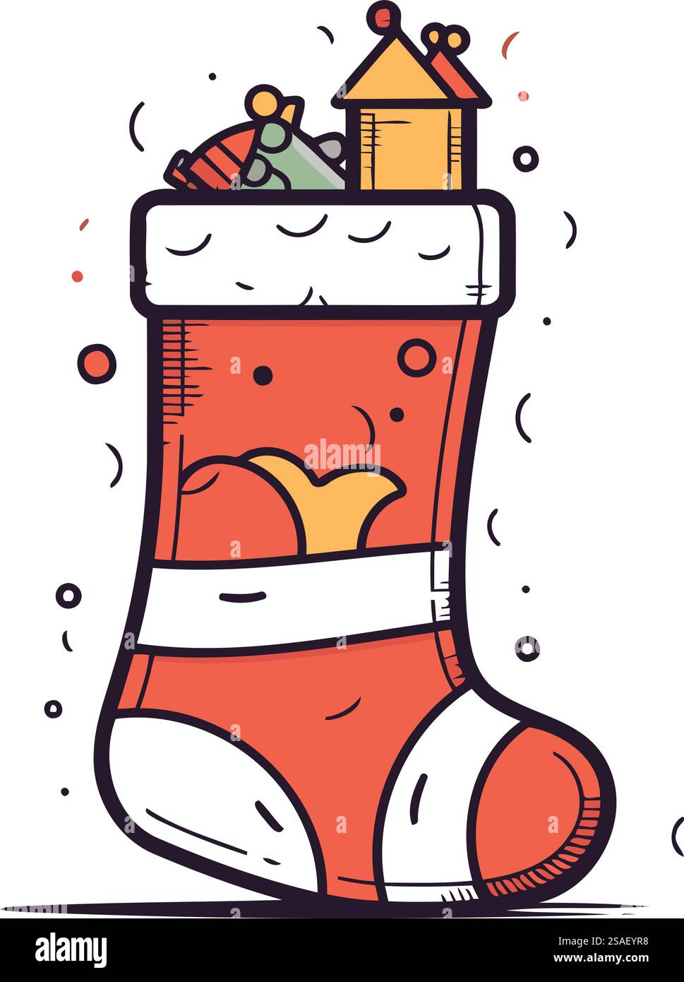 Gifts in sock Stock Vector Images - Alamy