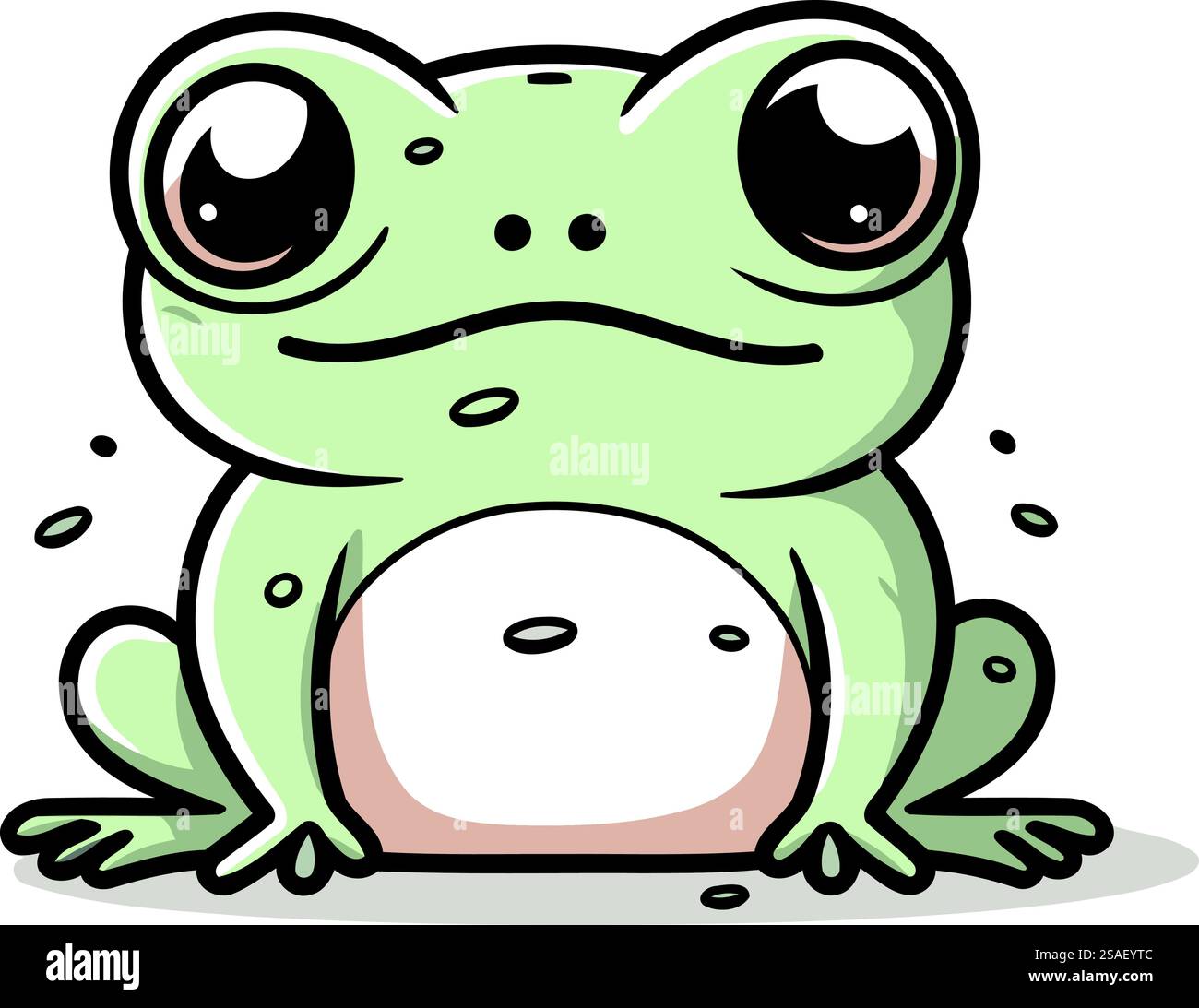 Cute little frog. Vector illustration. Isolated on white background ...