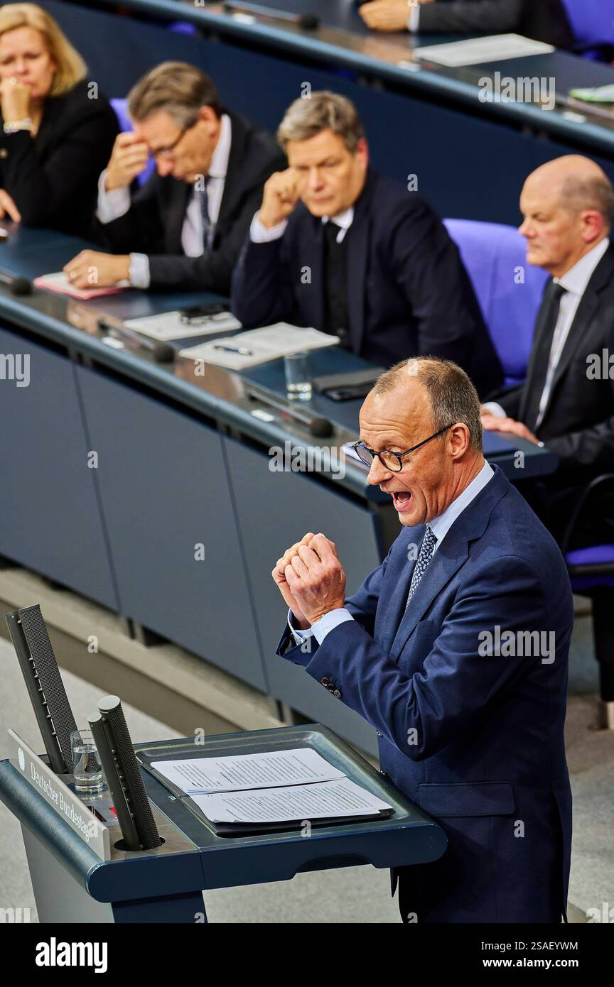 Migrationsdebatte im Bundestag: Friedrich Merz EUR, DEU, Berlin, 29.01. ...