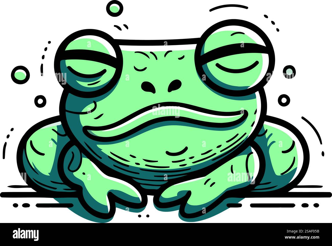 Frog cartoon icon. Vector illustration of a frog isolated on white ...