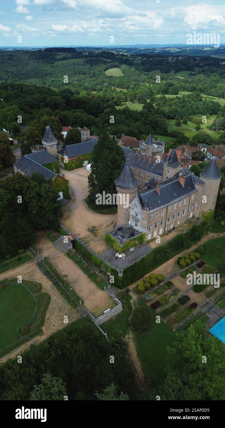 Drone photo busset castle hi-res stock photography and images - Alamy